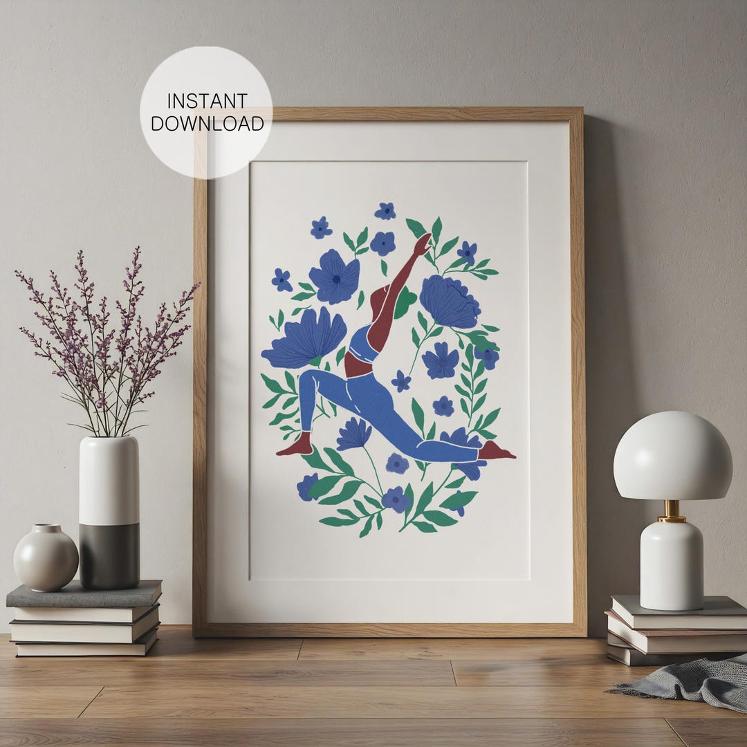 Yoga Pose Wall Decor Print, Home Studio Poster (instant Download) - Etsy
