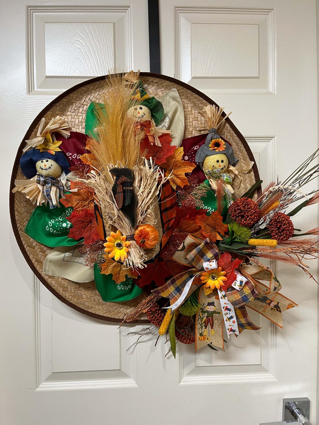 FALL Scarecrow Hat Door Hanging - Etsy