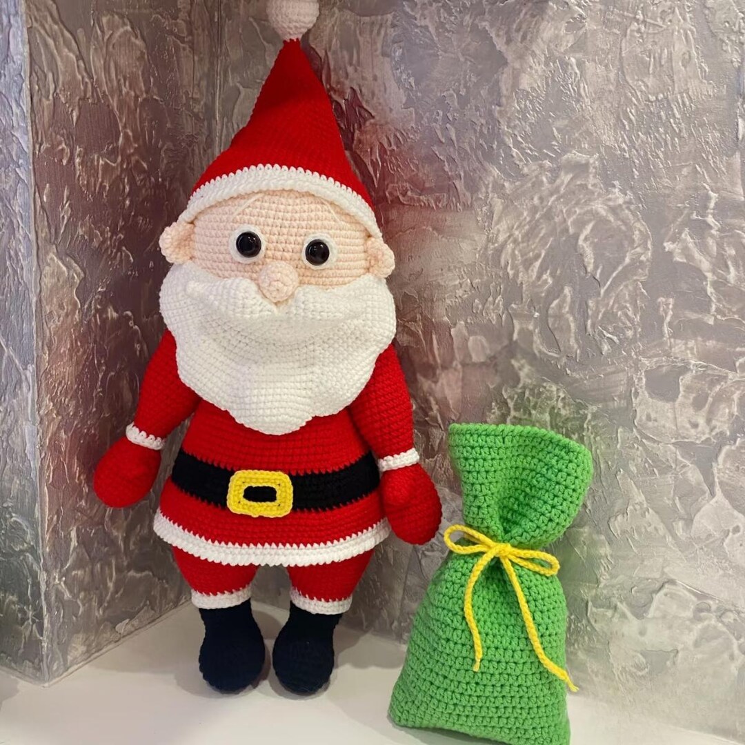 Santa Claus Crochet Pattern, Amigurumi Christmas Pattern, Medium ...