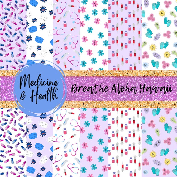 Health and Medical Nurse Doctor Digital Paper Pack Free - Etsy