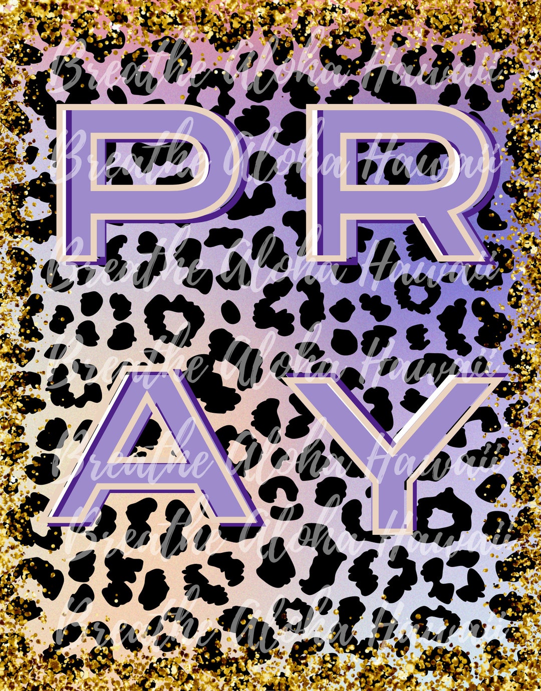 Pray Leopard Print T-shirt Design, Digital Download, PNG, SVG ...