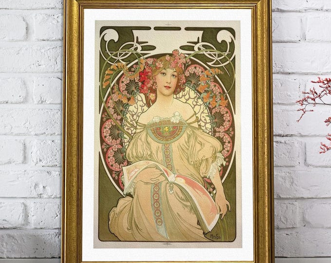Art Nouveau Framed Print; "the Four Seasons - Spring" Print by Maud ...