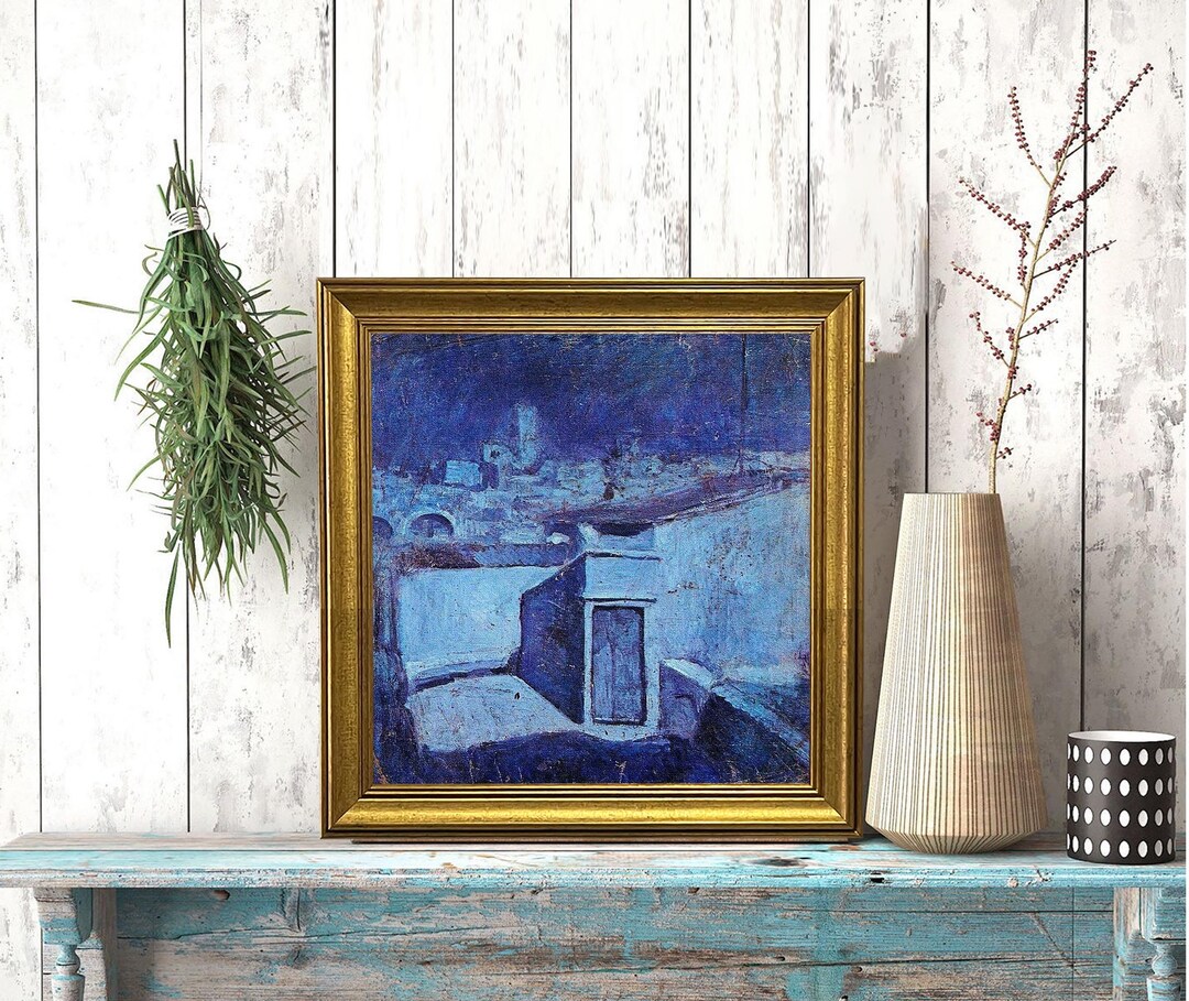 Pablo Picasso the Roofs of Barcelona in the Moonlight – Vintage Framed ...