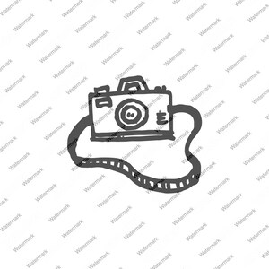 Vintage Retro Camera Doodle Icon - Svg Vector Download - Etsy