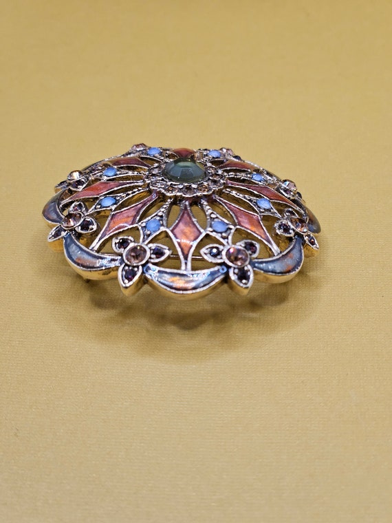 Amazingly beautiful vintage Monet enamel brooch from … - Gem