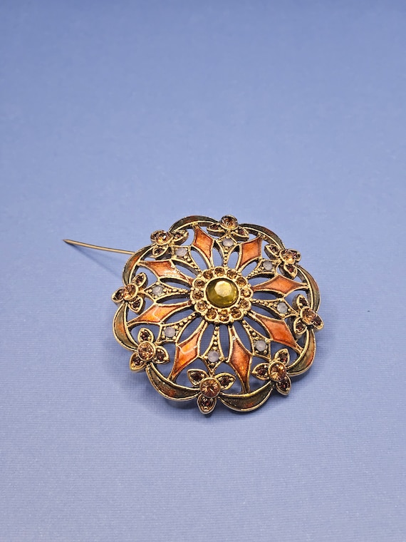 Amazingly beautiful vintage Monet enamel brooch from … - Gem