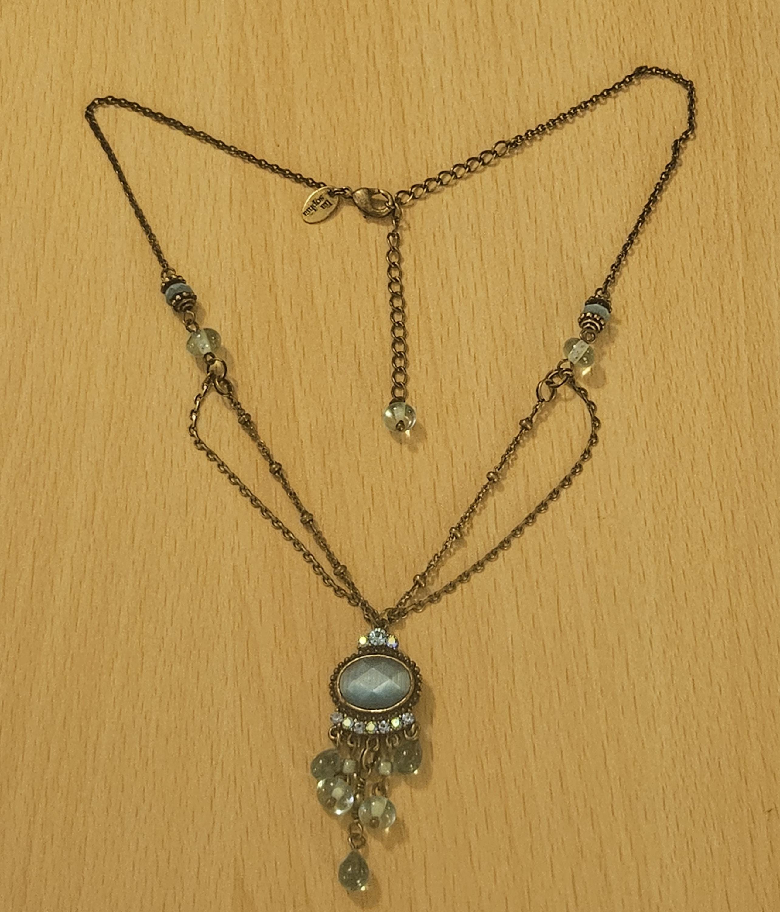 Vintage Lia Sophia Aria Necklace With a Drop Pendant With Beautiful ...