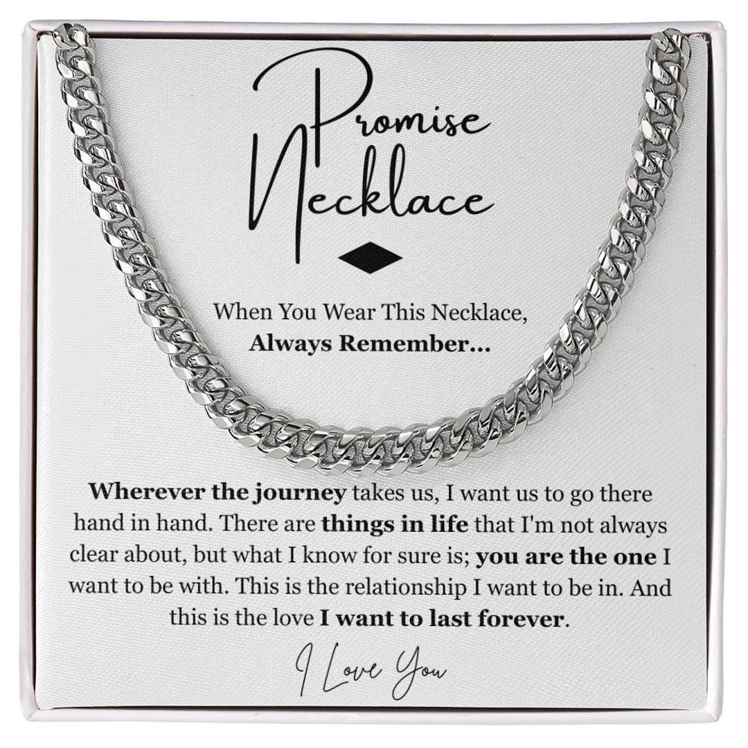 Promise Necklace for Him, Personalized Heartfelt Gifts for Husband, to ...