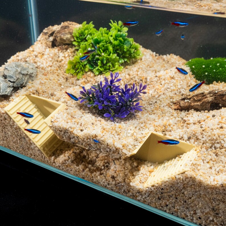 Aquarium Tunnel Decoration 3D Printed Fish Tank Cave Bridge Sand ...
