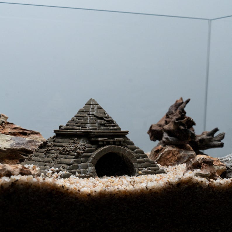 Egyptian Pyramid Aquarium Cave for Fish and Shrimp Breeding Shelter 3D ...