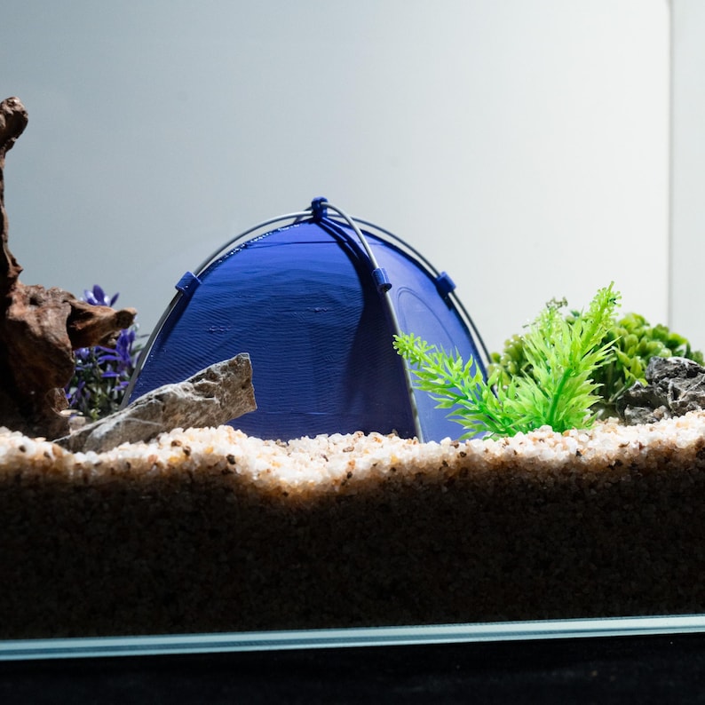 3D Printed Tent Shaped Aquarium Decoration Fish Tank Hideout Camping ...