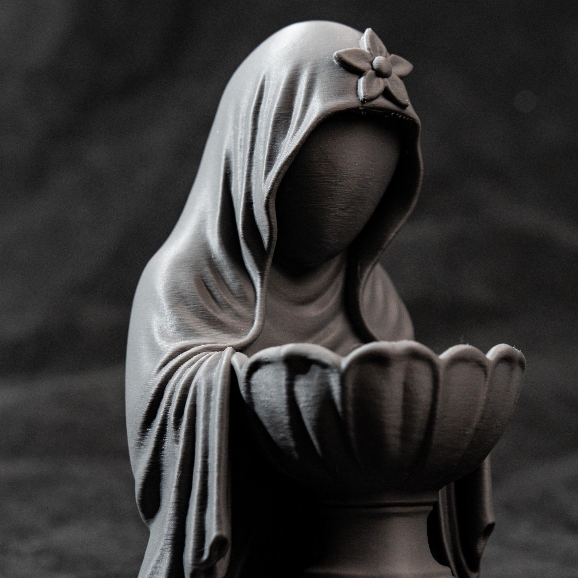 Gothic Monk Aquarium Statue 3D Printed Hooded Figurine Betta Fish Tank ...