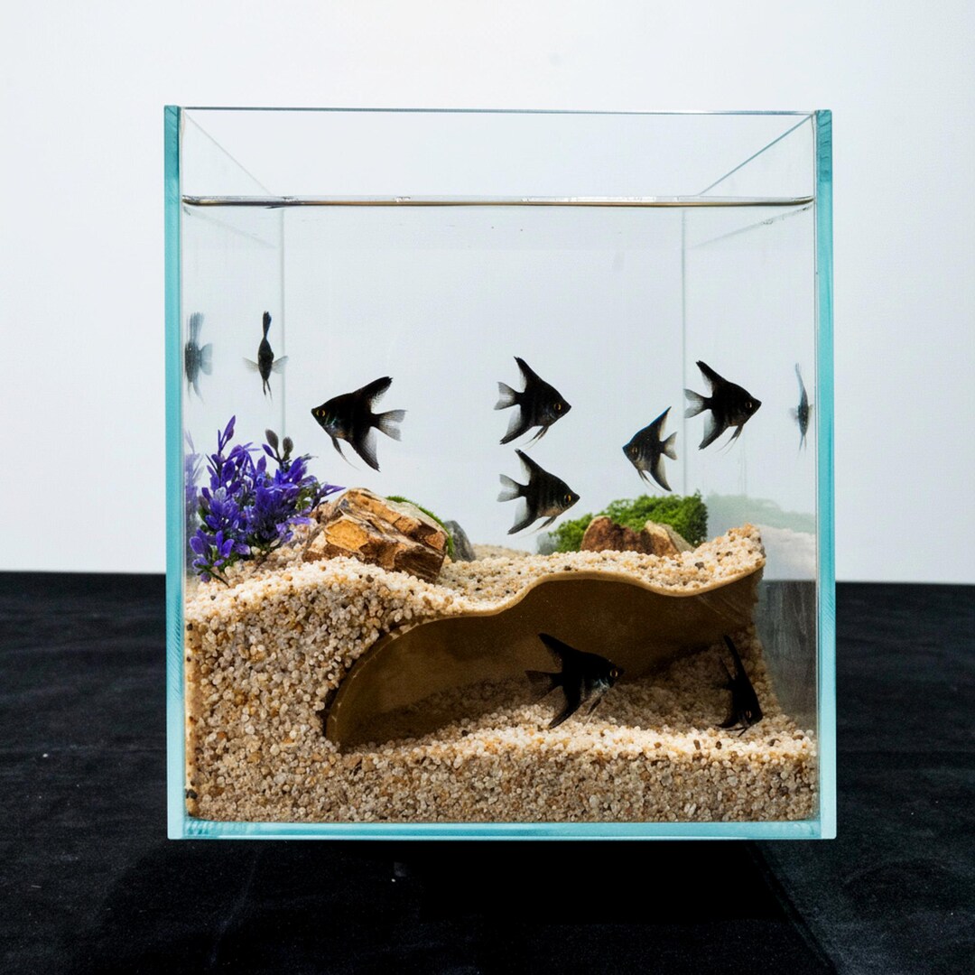 3D Printed Aquarium Tunnel Decoration Fish Tank Hide Cave Curved ...