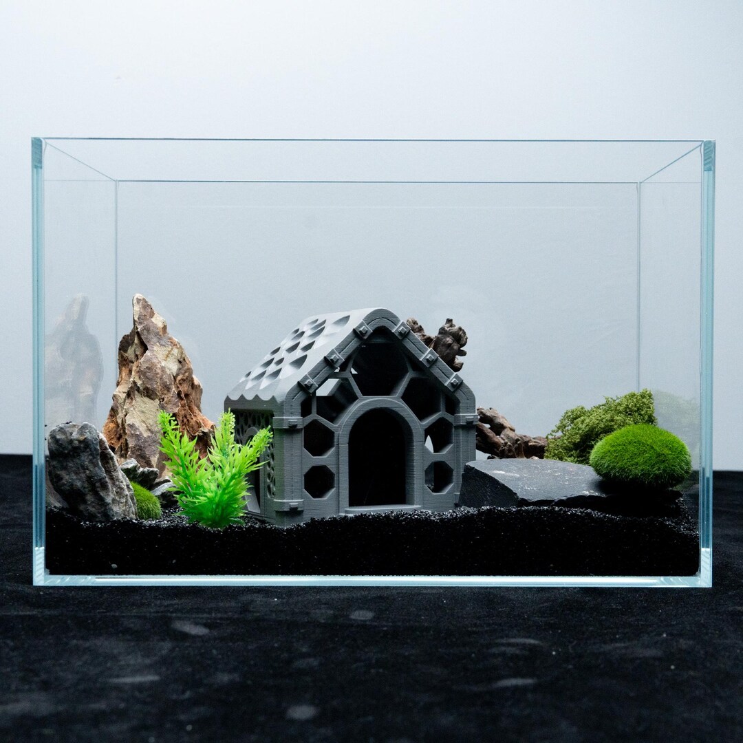 Fish Tank Cave Ornament–3d Printed Fish Hideout House Mini Fish Passage ...