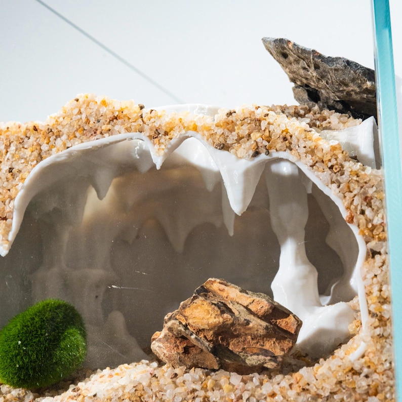 3D Printed Reptile Climbing Tower Hide Natural Rock Style Terrarium ...