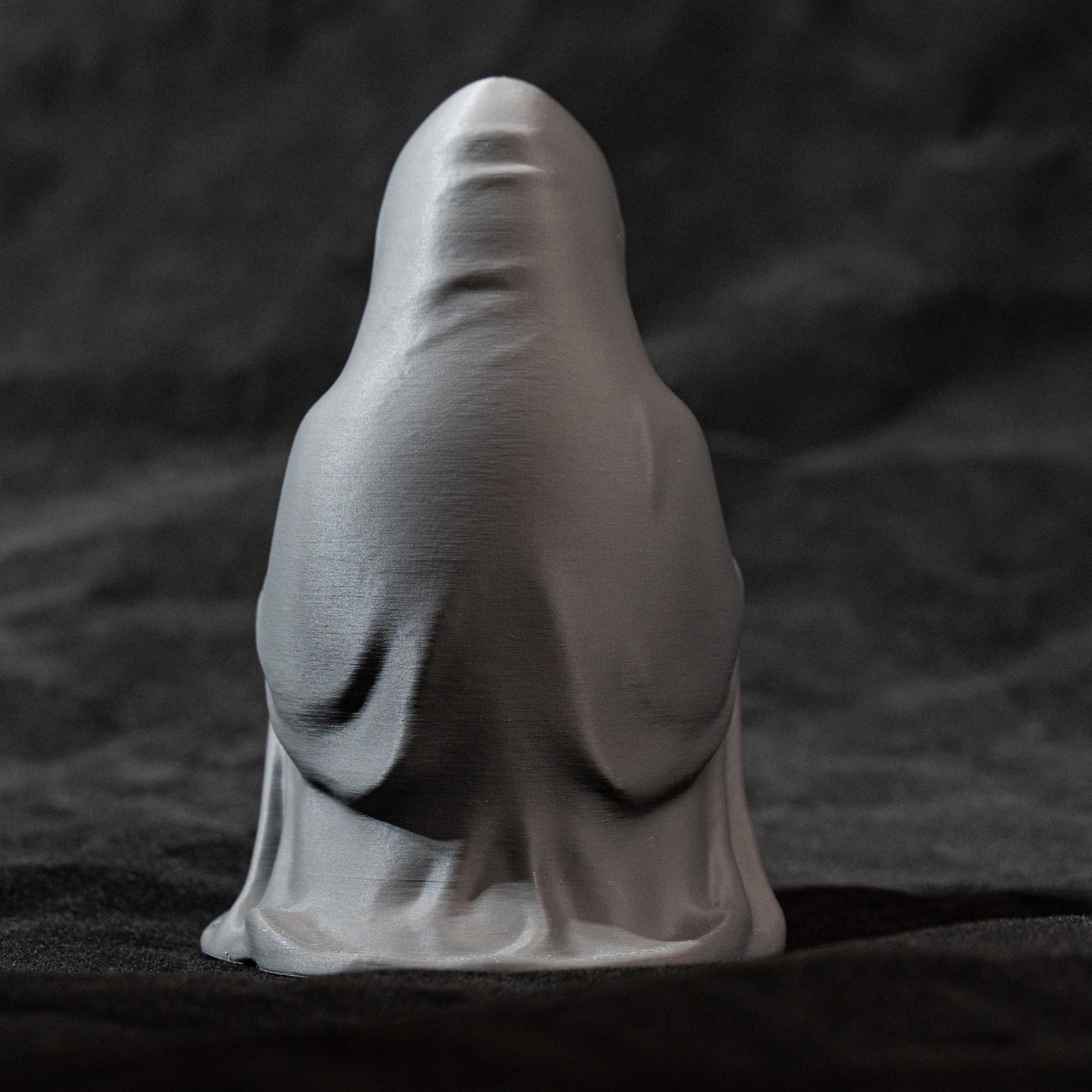 Gothic Monk Aquarium Statue 3D Printed Hooded Figurine Betta Fish Tank ...