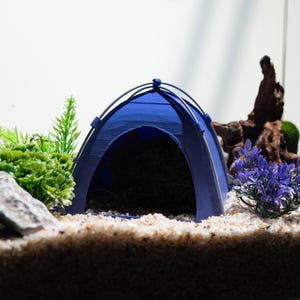 3D Printed Tent Shaped Aquarium Decoration Fish Tank Hideout Camping ...