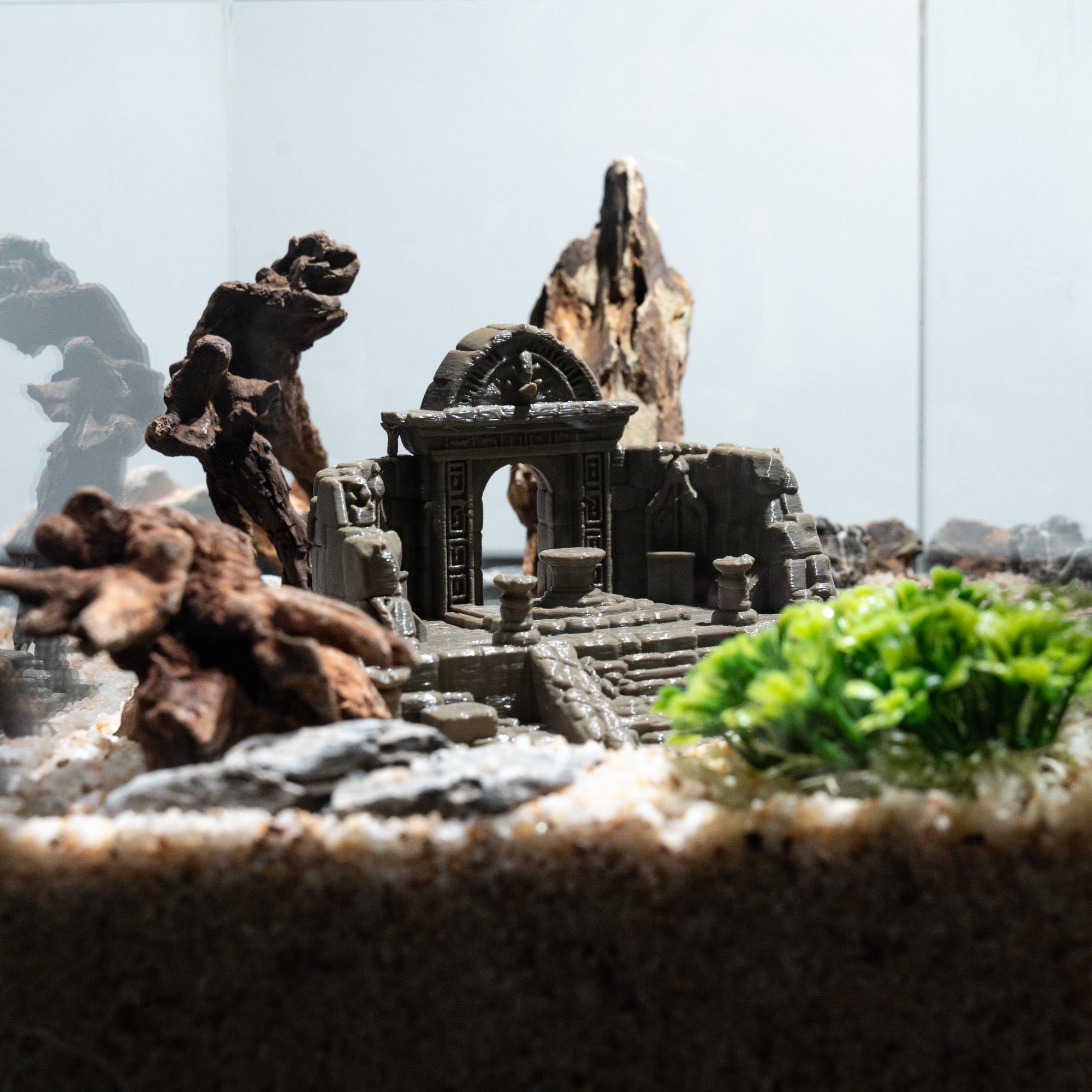 3D Printed Ancient Ruins Aquarium Decor Multi Color Fish Tank Ornament ...