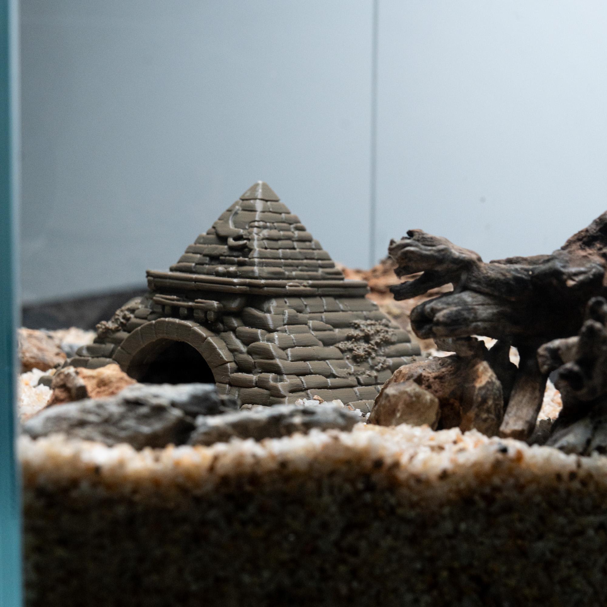 Egyptian Pyramid Aquarium Cave for Fish and Shrimp Breeding Shelter 3D ...