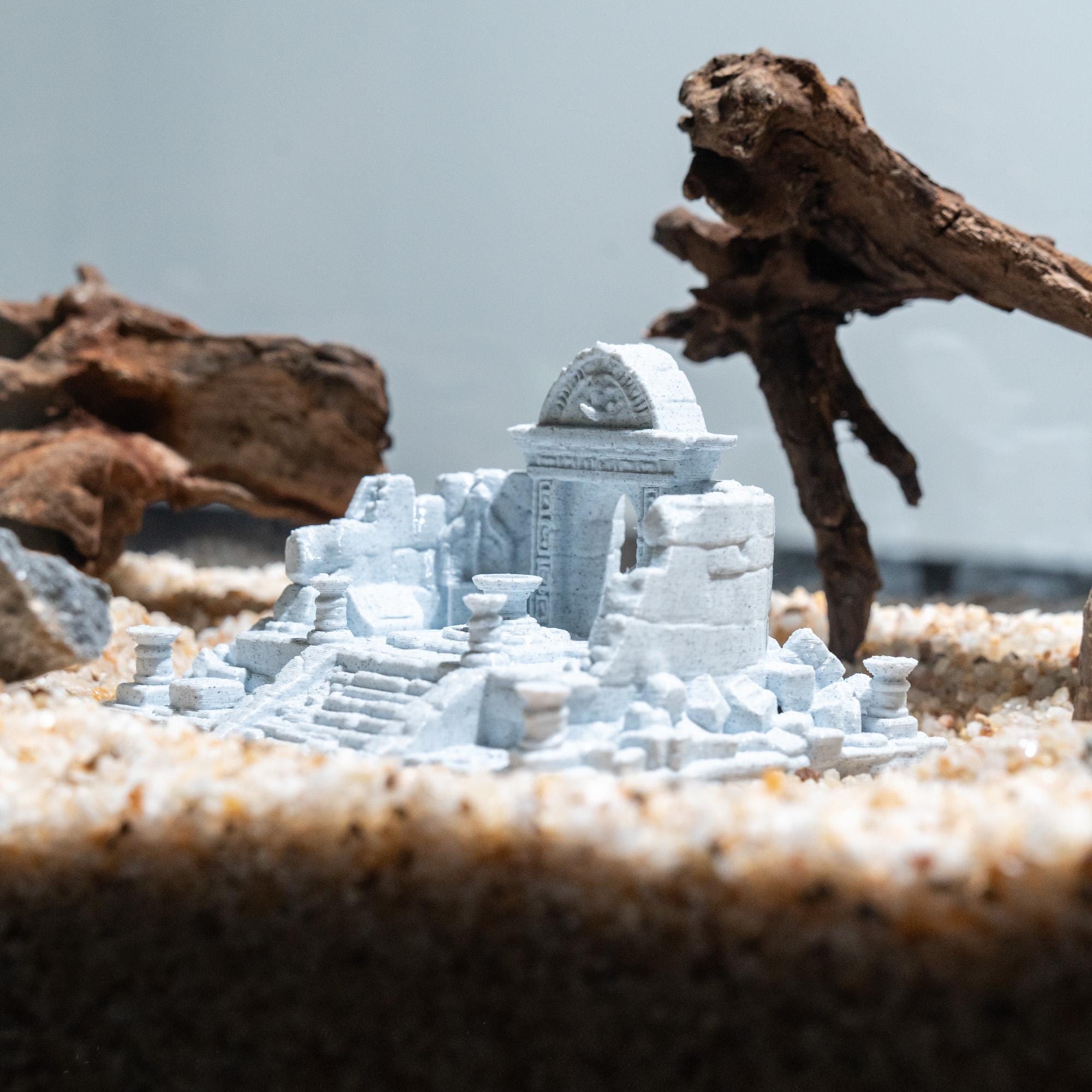 3D Printed Ancient Ruins Aquarium Decor Multi Color Fish Tank Ornament ...