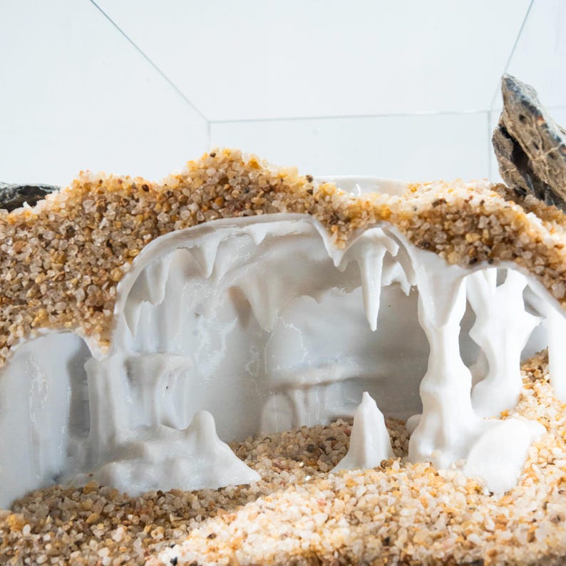 3D Printed Reptile Climbing Tower Hide Natural Rock Style Terrarium ...