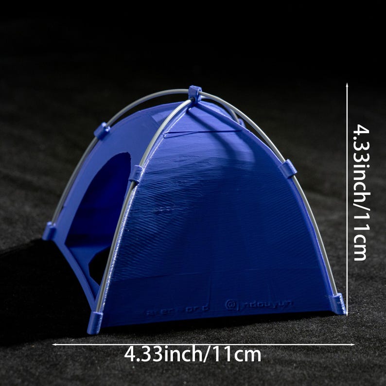 3D Printed Tent Shaped Aquarium Decoration Fish Tank Hideout Camping ...