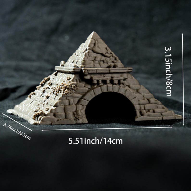 Egyptian Pyramid Aquarium Cave for Fish and Shrimp Breeding Shelter 3D ...