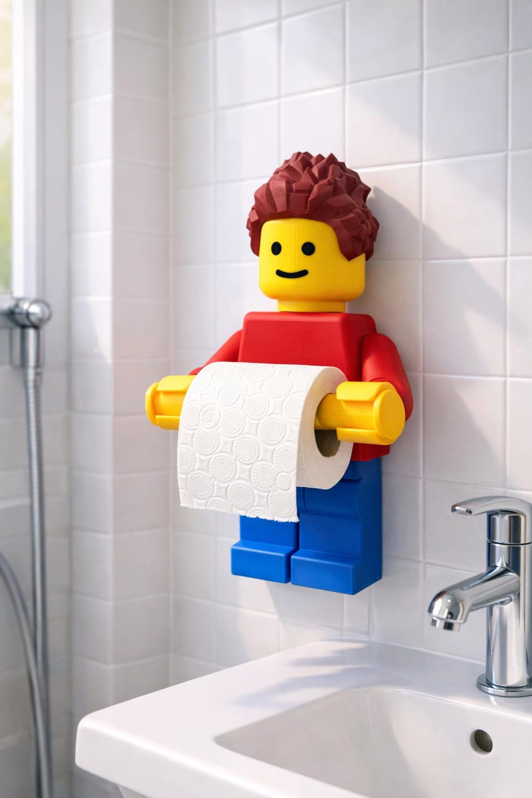 Braided Bun Hair Brick Style Toilet Paper Holder | Fun 3D Printed ...