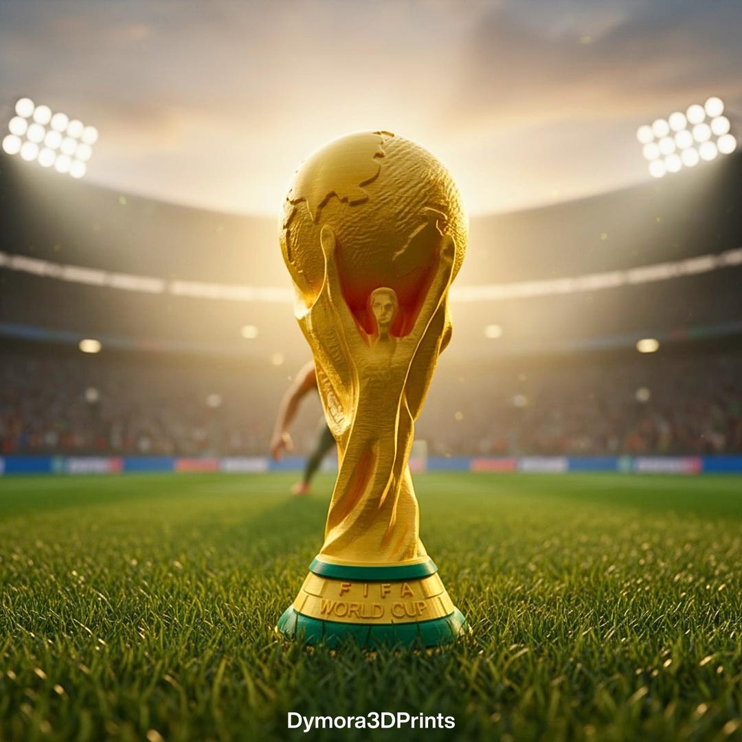 World Cup Style Trophy | Soccer Fan Gift | Football Sports Room Decor ...
