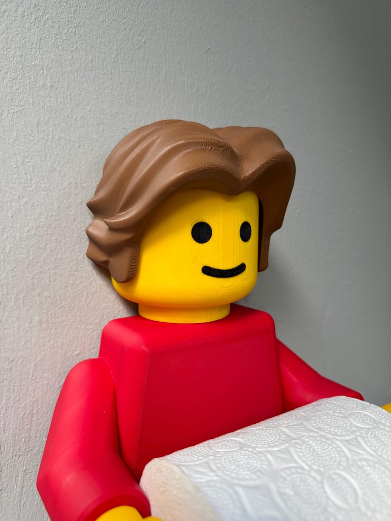 3D Printed Brick Man Toilet Paper Holder, Funny Bathroom Decor - Etsy