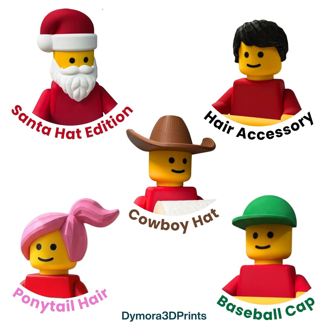 Building Block Hair Accessory, 3D Printed Headpiece, Brick Man Toilet ...