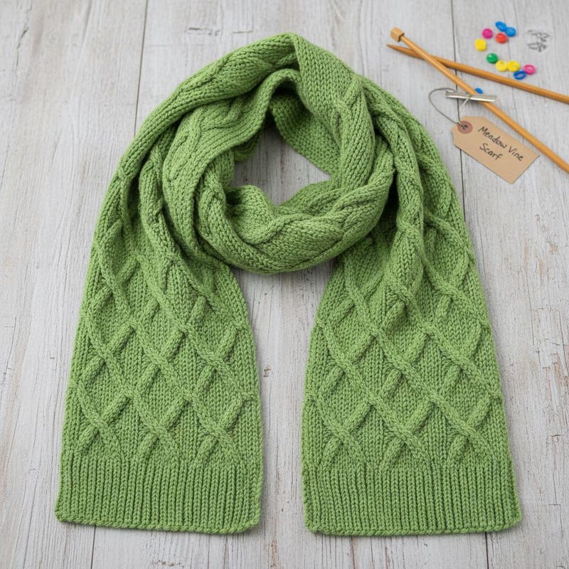 Knit Scarf With Design - Etsy