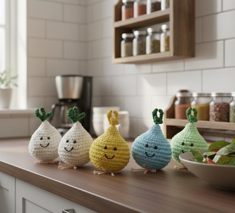 Amigurumi Onion Crochet Pattern | Vegetable Plush, Kitchen Decor (PDF ...