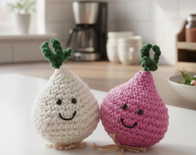 Amigurumi Onion Crochet Pattern PDF | Cute Vegetable Plush | Kitchen ...