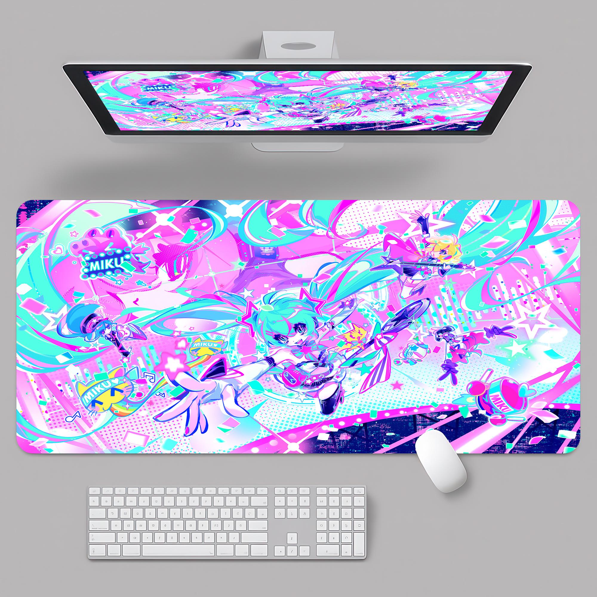 RGB Anime Mouse Pad, Kawaii Hatsune Miku Desk Mat, XXL Cyberpunk Gaming ...