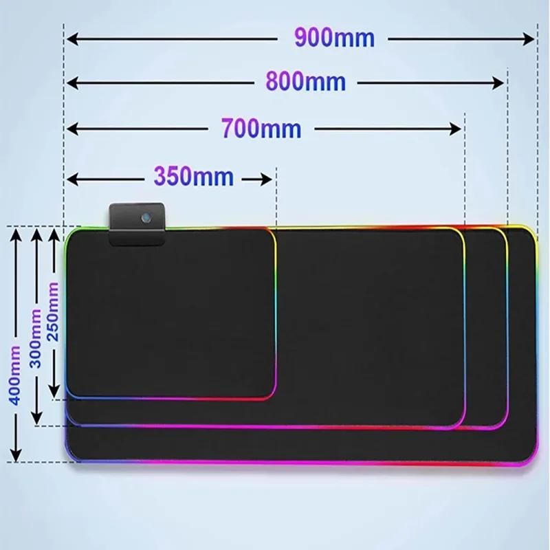 RGB Anime Mouse Pad, Kawaii Hatsune Miku Desk Mat, XXL LED Gaming Desk ...
