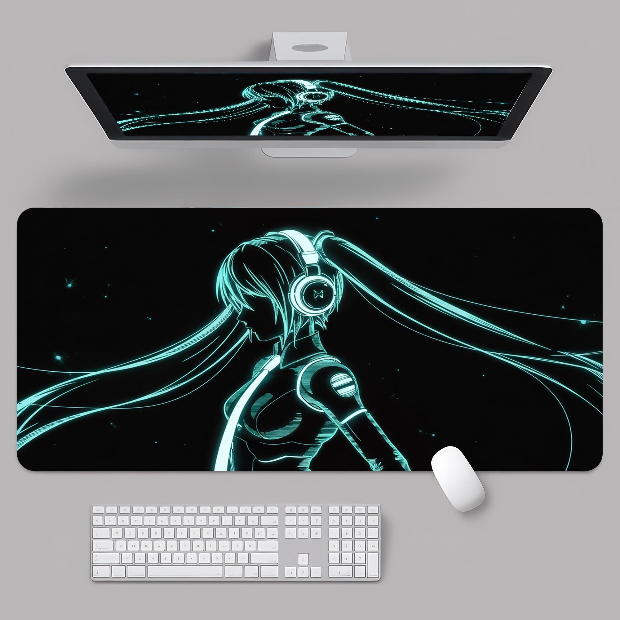RGB Anime Mouse Pad, Kawaii Hatsune Miku Desk Mat, XXL LED Gaming Desk ...