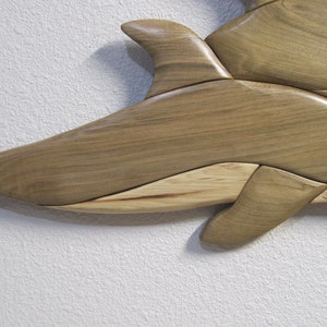 DOLPHINS Hand Carved Seaside Intarsia Wall Decor by Rakowoods Great ...