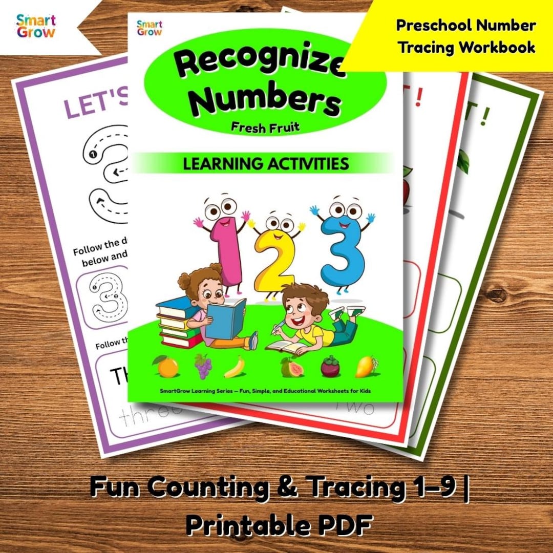 Trace, Count, and Recognize Numbers - Preschool Number Tracing Workbook ...