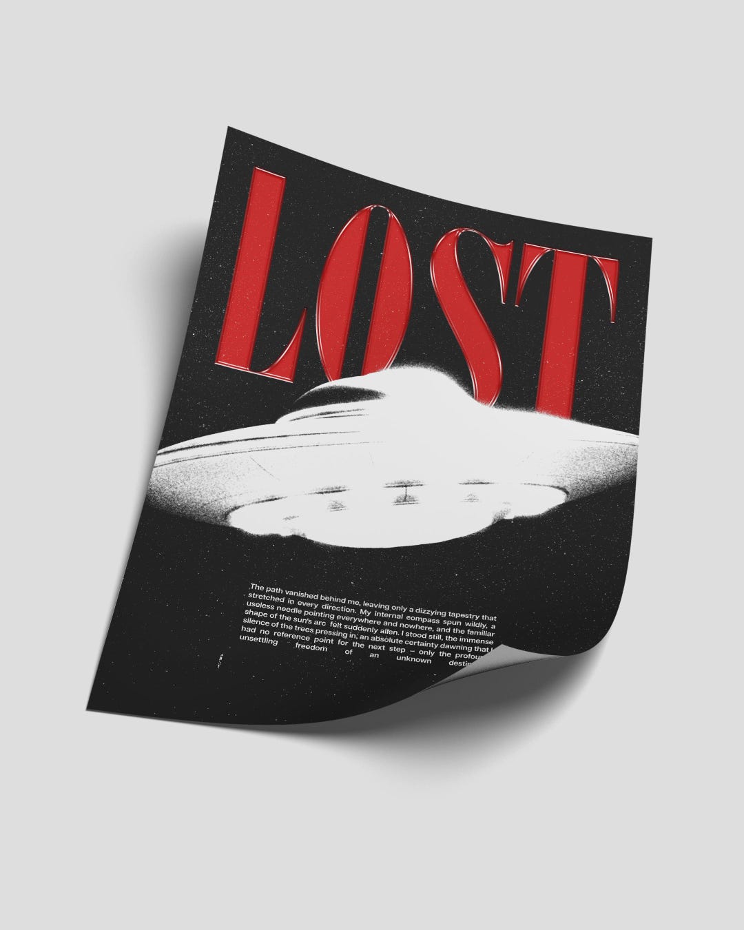 Lost UFO Poster, Emotional Typography Wall Art (digital Download) - Etsy