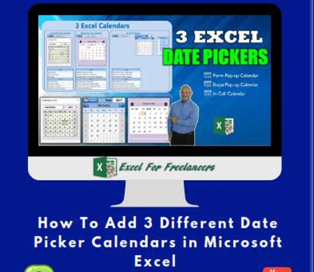 Add 3 Excel Date Pickers – Create Pop-up & In-cell Calendars in ...