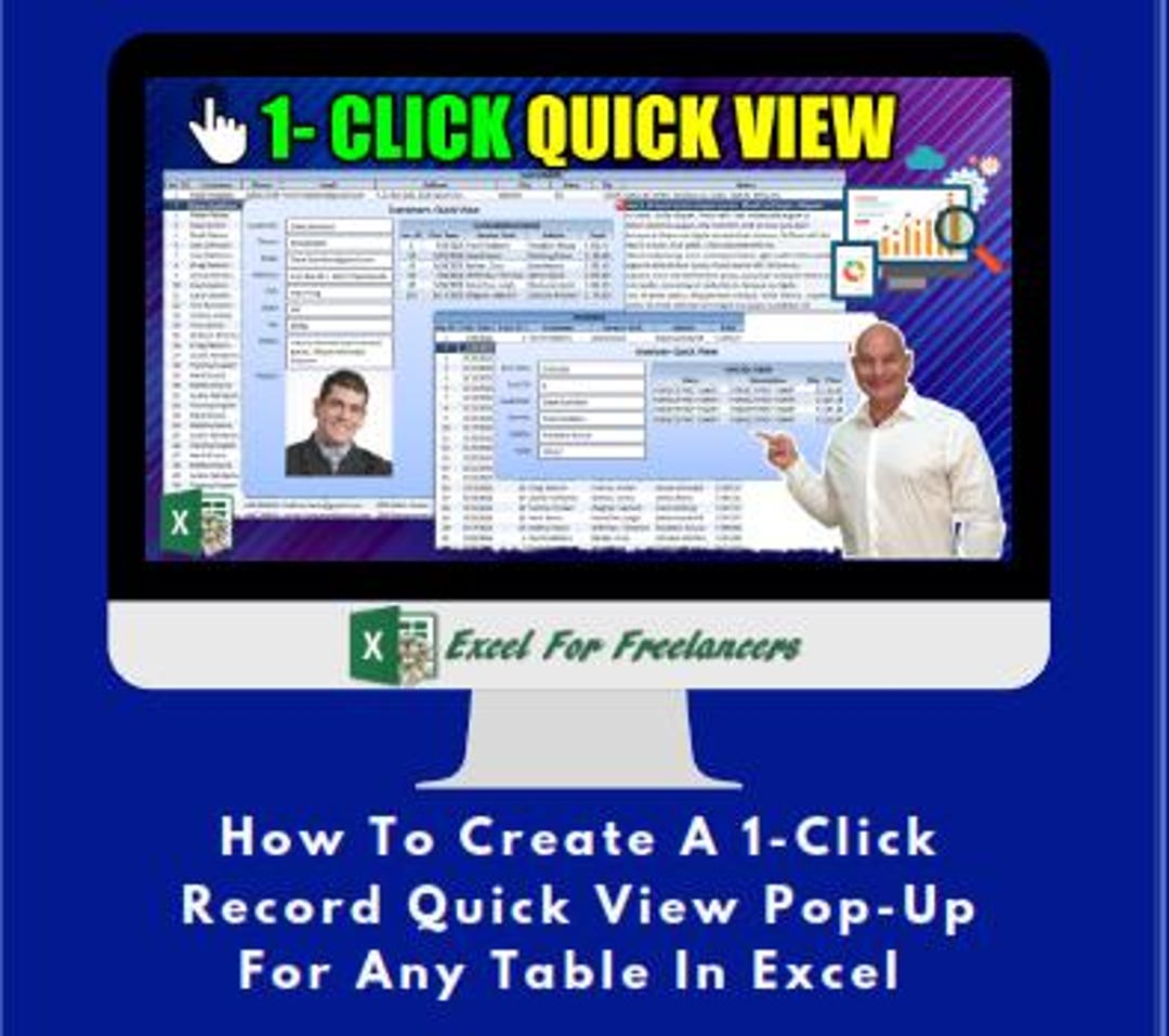 Build a 1-click Quick View Pop-up in Excel to Instantly Access Any ...
