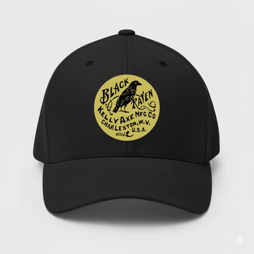 Black Raven Kelly Axe MFG Printed Hat Baseball Cap Adjustable - Etsy
