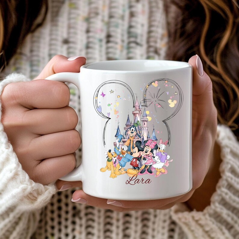 Personalized Mickey and Friends Mug, Custom Name Disney Cup, Kids Gift ...
