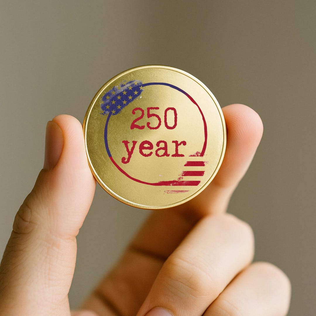 American Flag 250 Years Coin, US 250th Anniversary Commemorative Coin ...