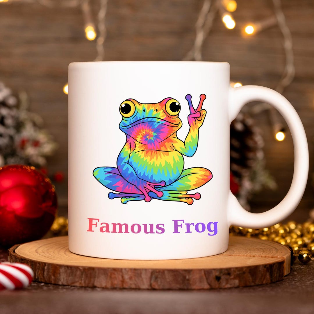Famous Frog Mug, Funny Frog Coffee Cup, Meme Frog Ceramic Mug, Cute ...
