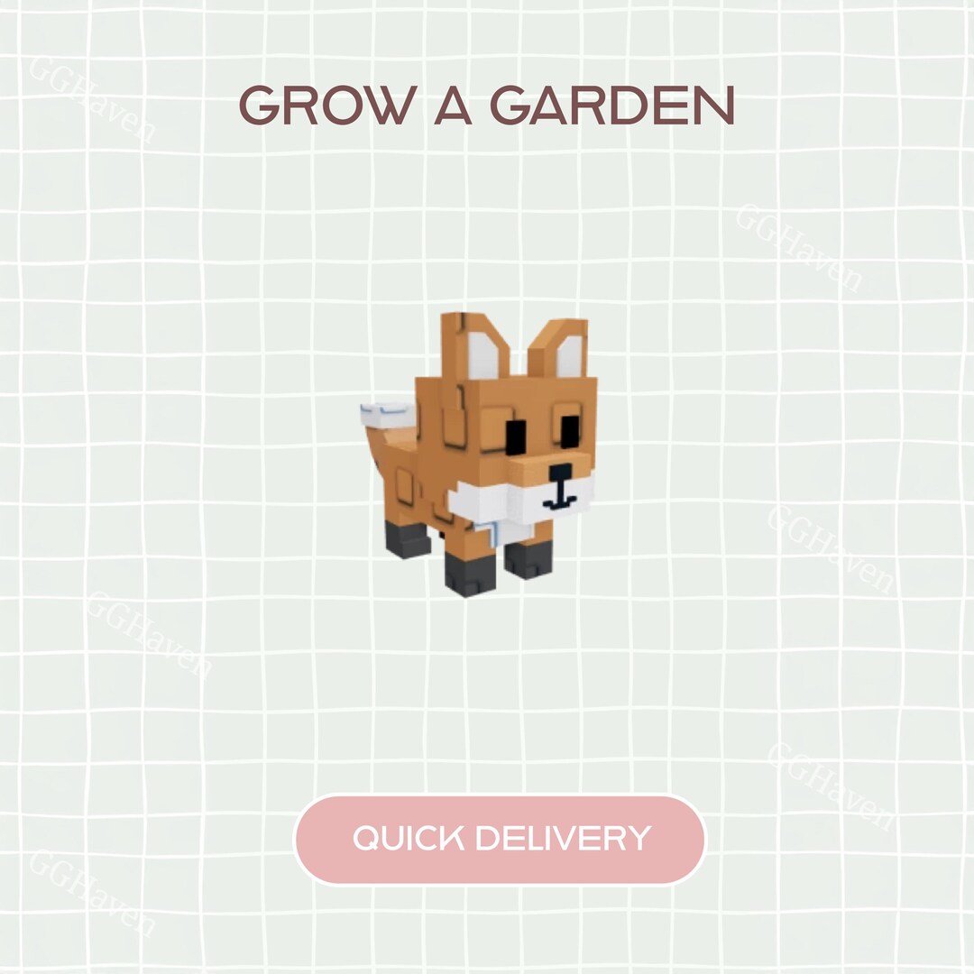 Red Fox - Roblox GROW A GARDEN (pet) | Personalized Gift for Roblox ...