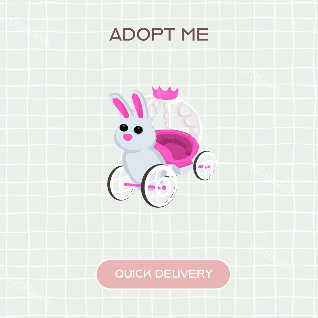 Bunny Carriage- Roblox Adopt Me Vehicle - Etsy Australia