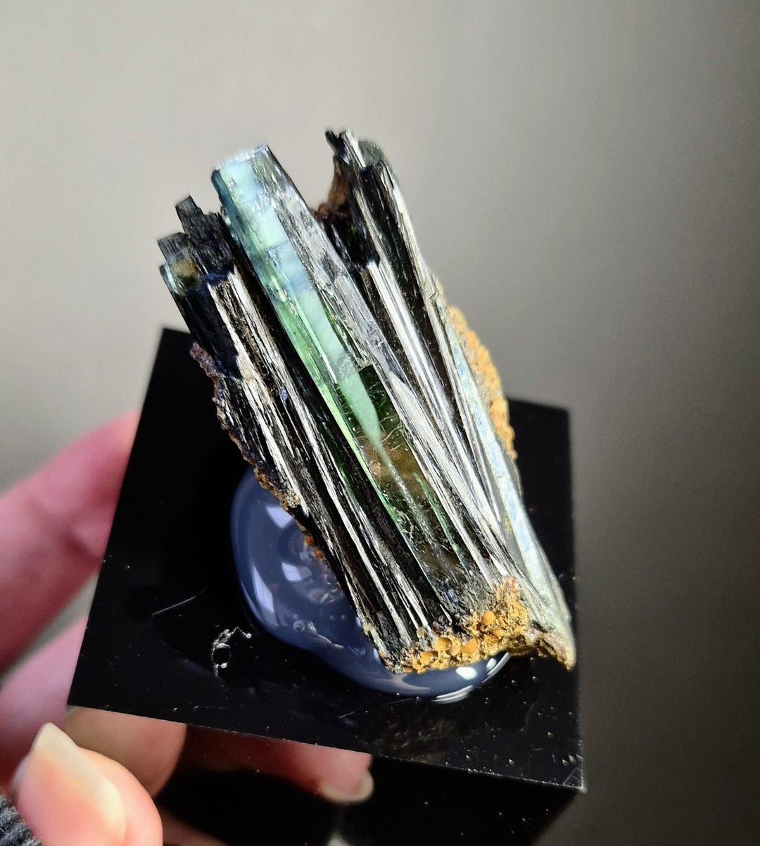 Blue Green Vivianite on Limonite Matrix. Amazonas, Brazil - Etsy