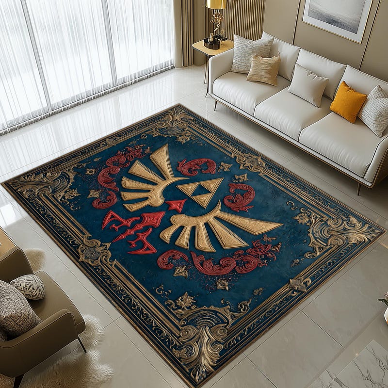 Zelda Triforce Rug - Etsy